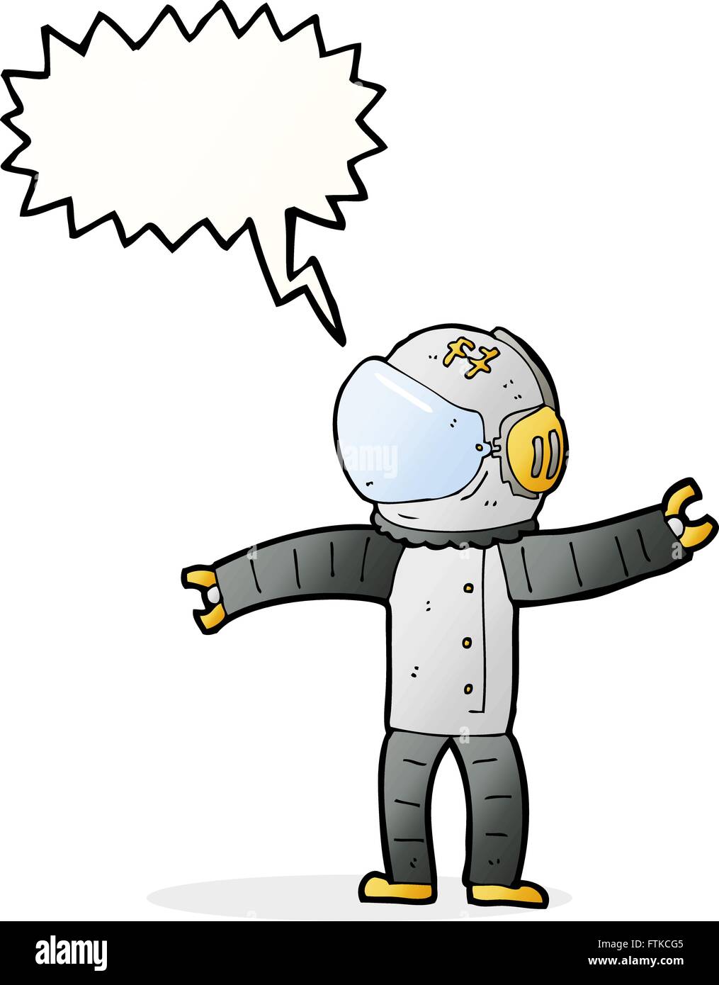 cartoon astronaut with speech bubble Stock Vector Image & Art - Alamy