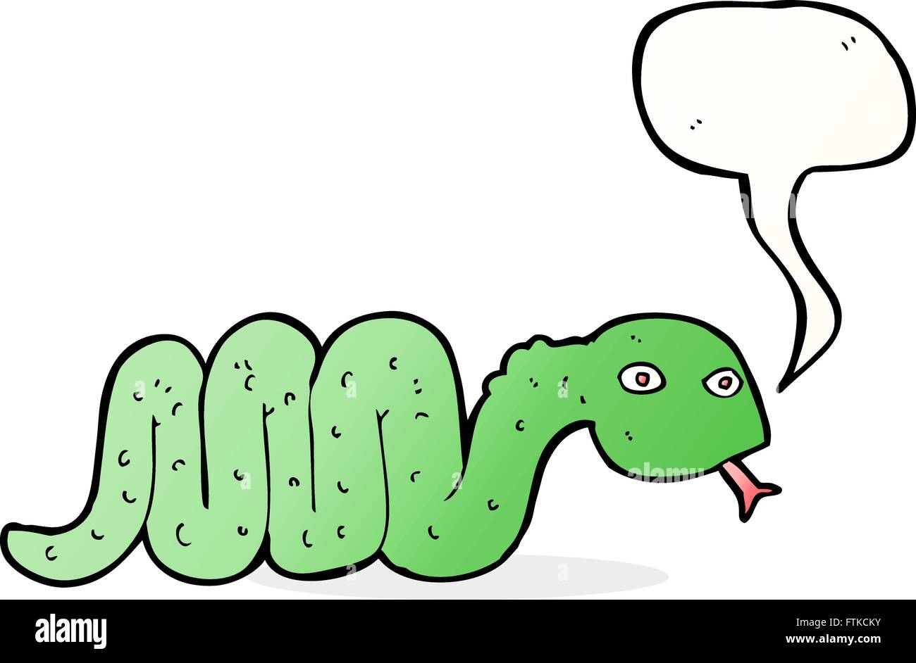 funny cartoon snake with speech bubble Stock Vector Image & Art - Alamy