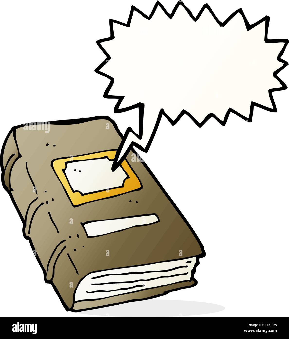 cartoon old book with speech bubble Stock Vector Image & Art - Alamy