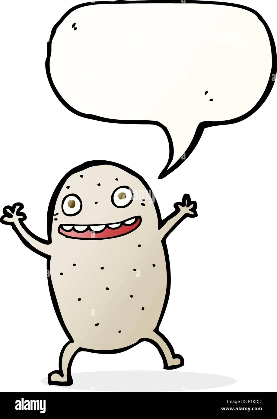 cartoon happy potato with speech bubble Stock Vector Image & Art - Alamy