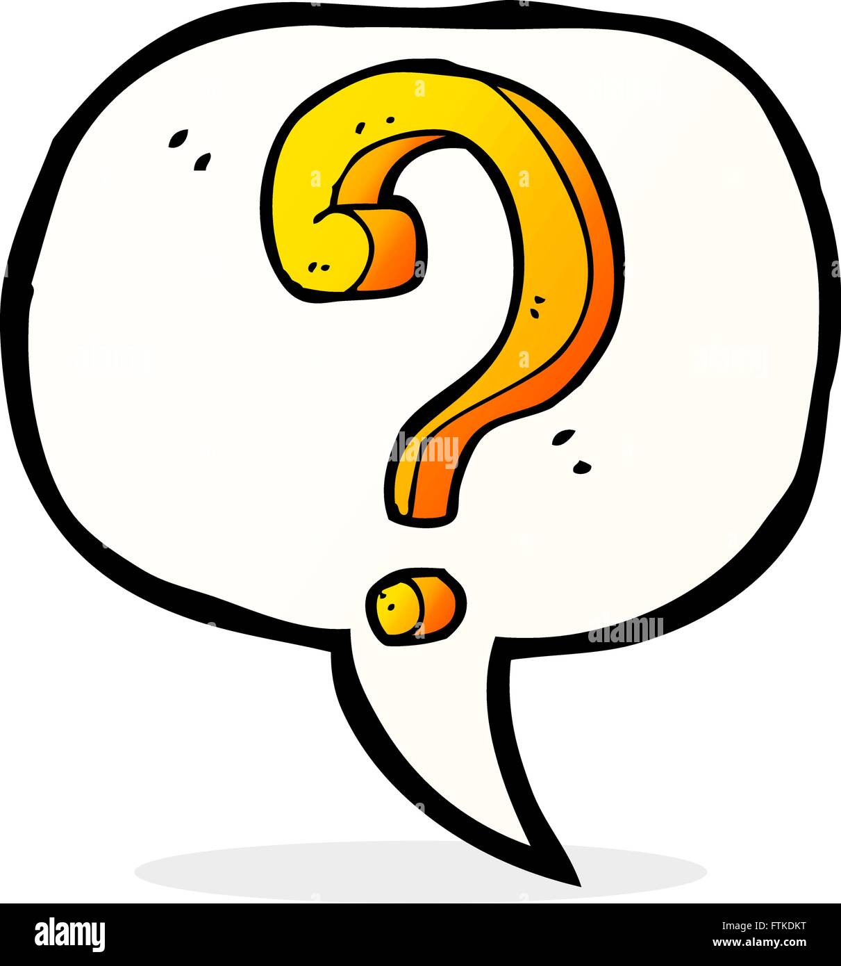 cartoon question mark with speech bubble Stock Vector Image & Art - Alamy