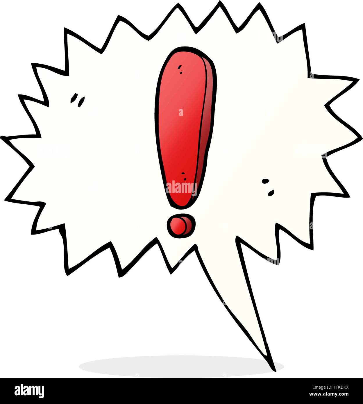 cartoon exclamation mark with speech bubble Stock Vector Image & Art ...