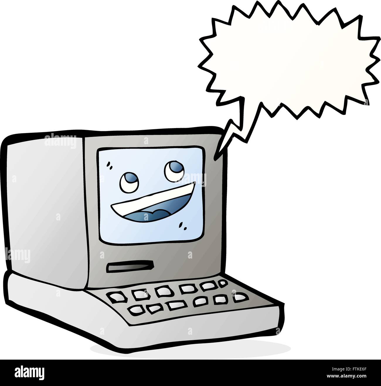 Freehand drawn cartoon old computer hi-res stock photography and images ...