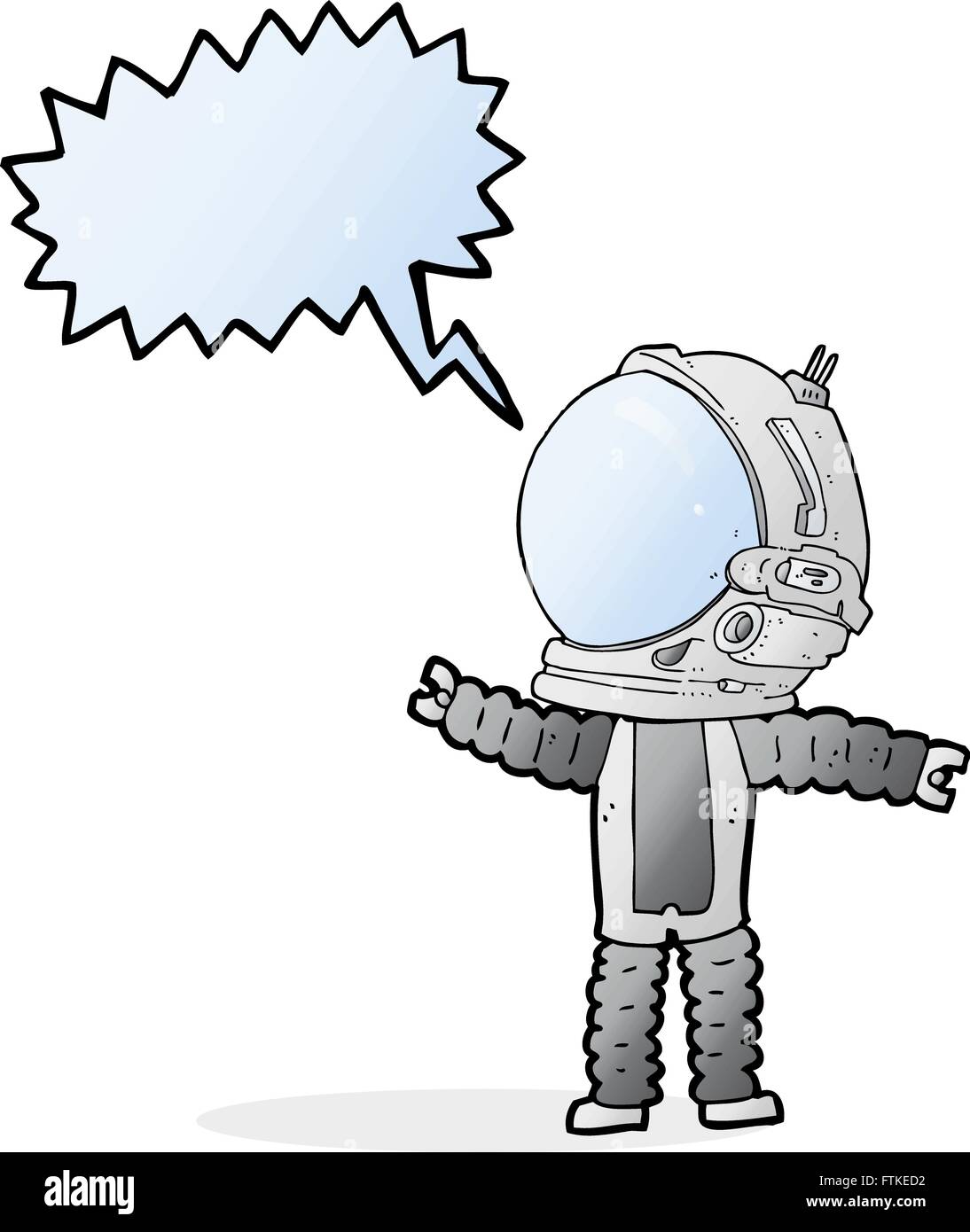 cartoon astronaut with speech bubble Stock Vector Image & Art - Alamy