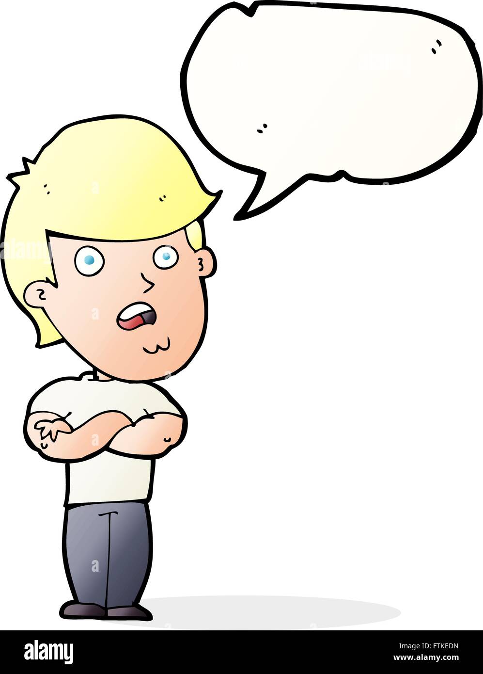 cartoon disappointed man with speech bubble Stock Vector Image & Art ...