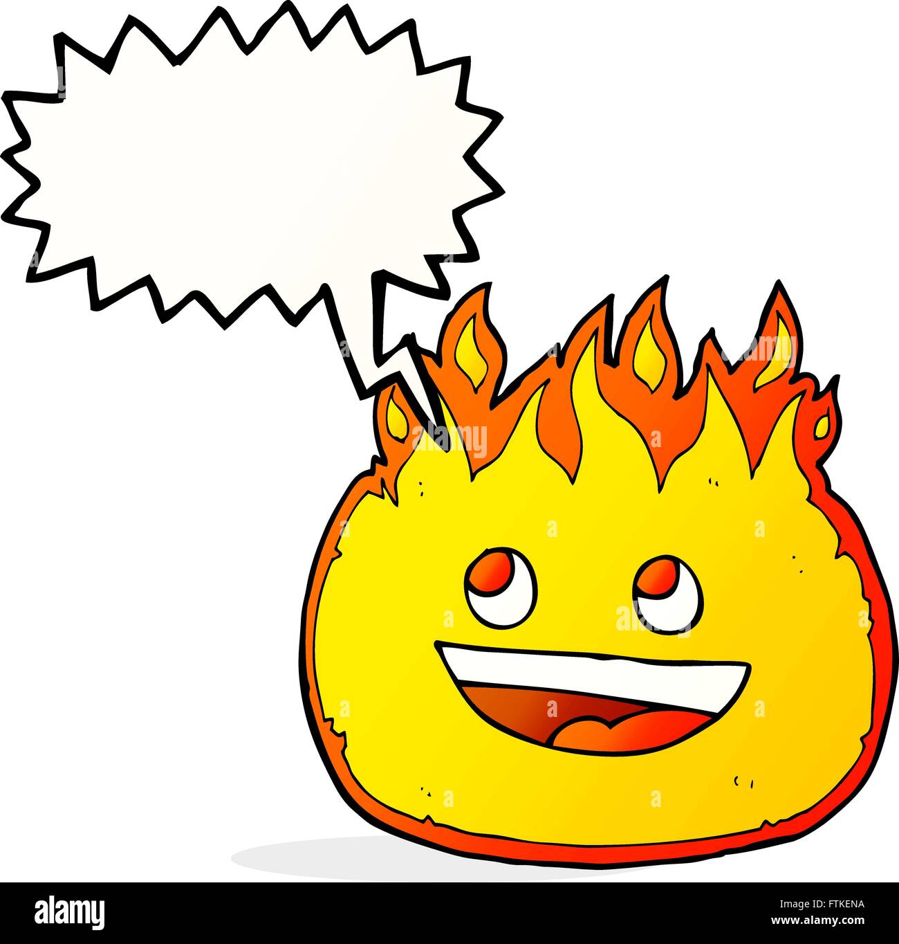 cartoon fire border with speech bubble Stock Vector Image & Art - Alamy