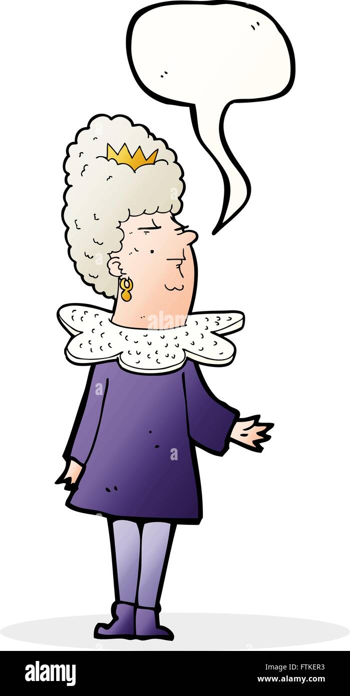 cartoon queen with speech bubble Stock Vector Image & Art - Alamy