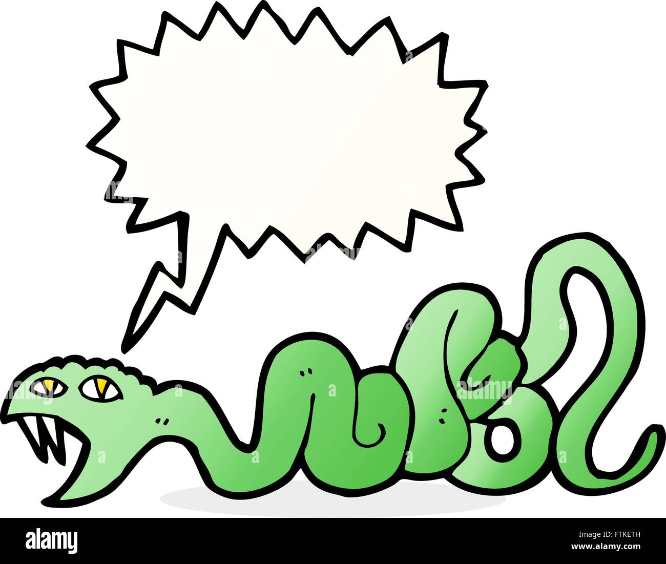 cartoon snake with speech bubble Stock Vector Image & Art - Alamy