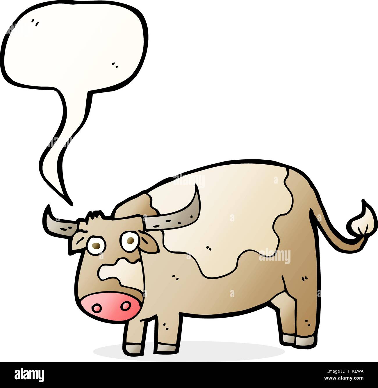 cartoon cow with speech bubble Stock Vector Image & Art - Alamy