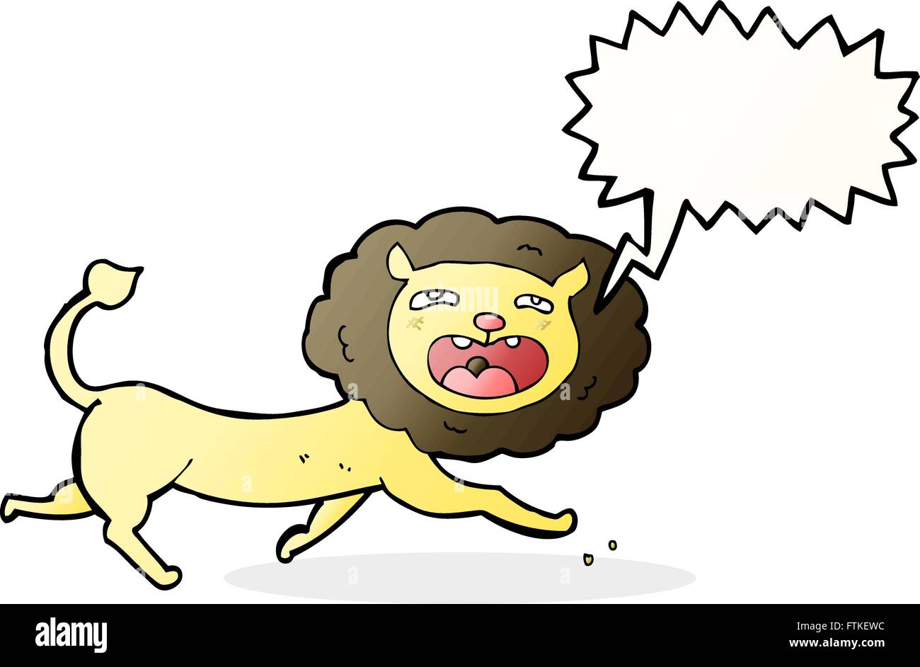 cartoon lion with speech bubble Stock Vector Image & Art - Alamy