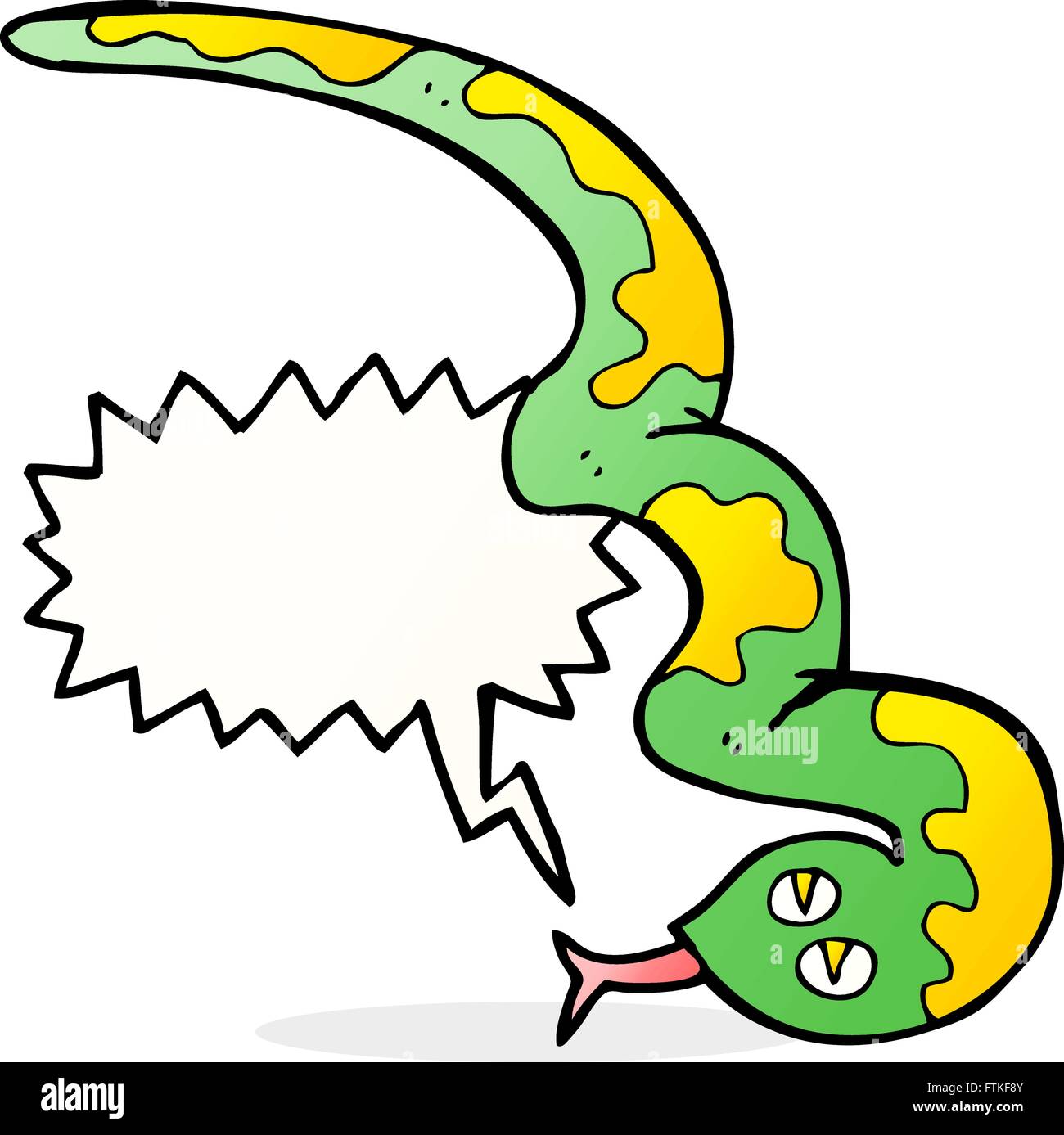 cartoon hissing snake with speech bubble Stock Vector Image & Art - Alamy