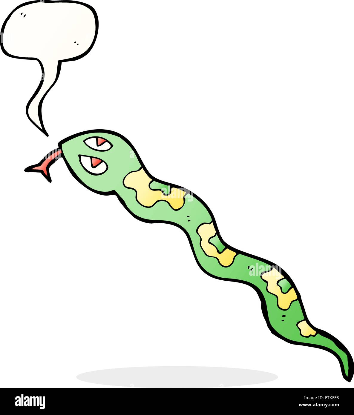 cartoon hissing snake with speech bubble Stock Vector Image & Art - Alamy