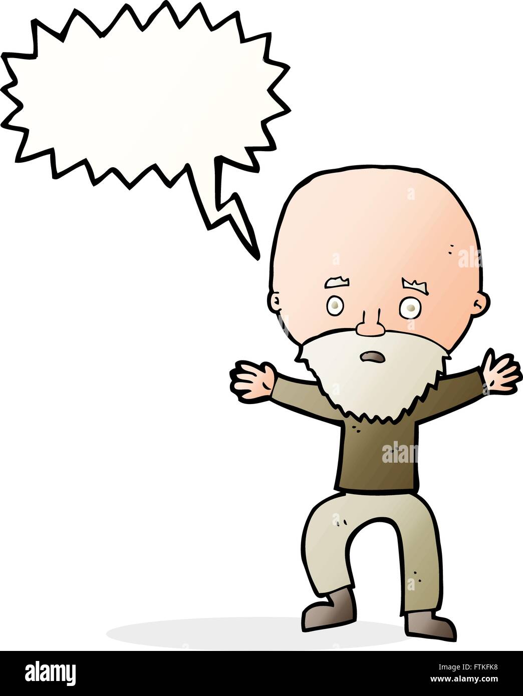 Cartoon panicking old man hi-res stock photography and images - Alamy