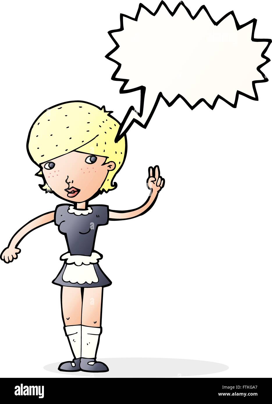 Cartoon waitress taking order Stock Vector Images - Alamy