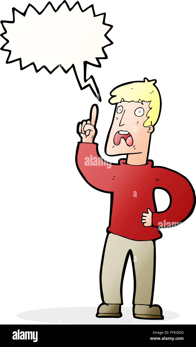 cartoon man with complaint with speech bubble Stock Vector Image & Art ...