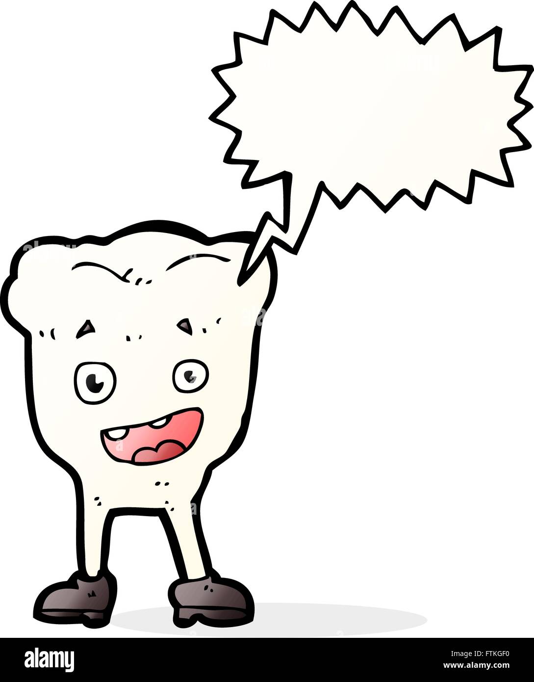 cartoon tooth with speech bubble Stock Vector Image & Art - Alamy