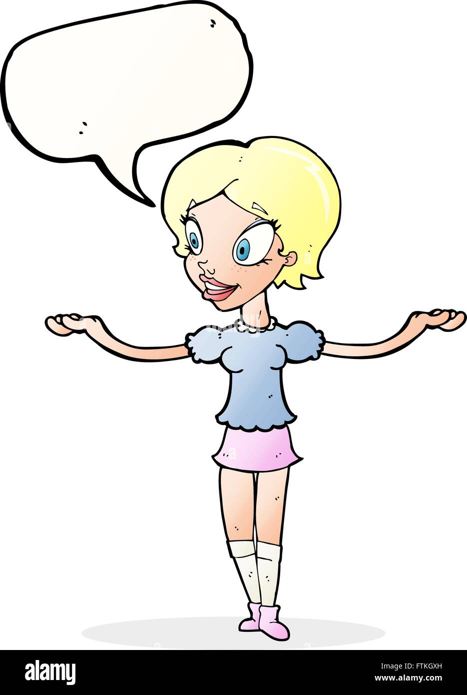 Cartoon woman arms wide hi-res stock photography and images - Alamy