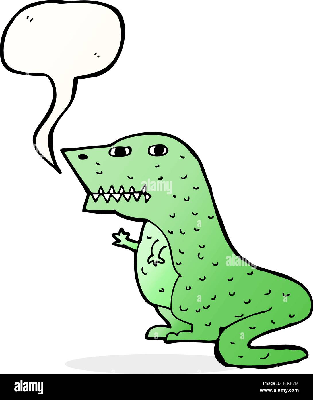 cartoon dinosaur with speech bubble Stock Vector Image & Art - Alamy