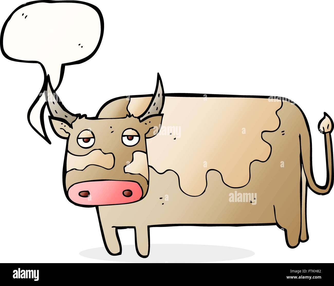 cartoon cow with speech bubble Stock Vector Image & Art - Alamy