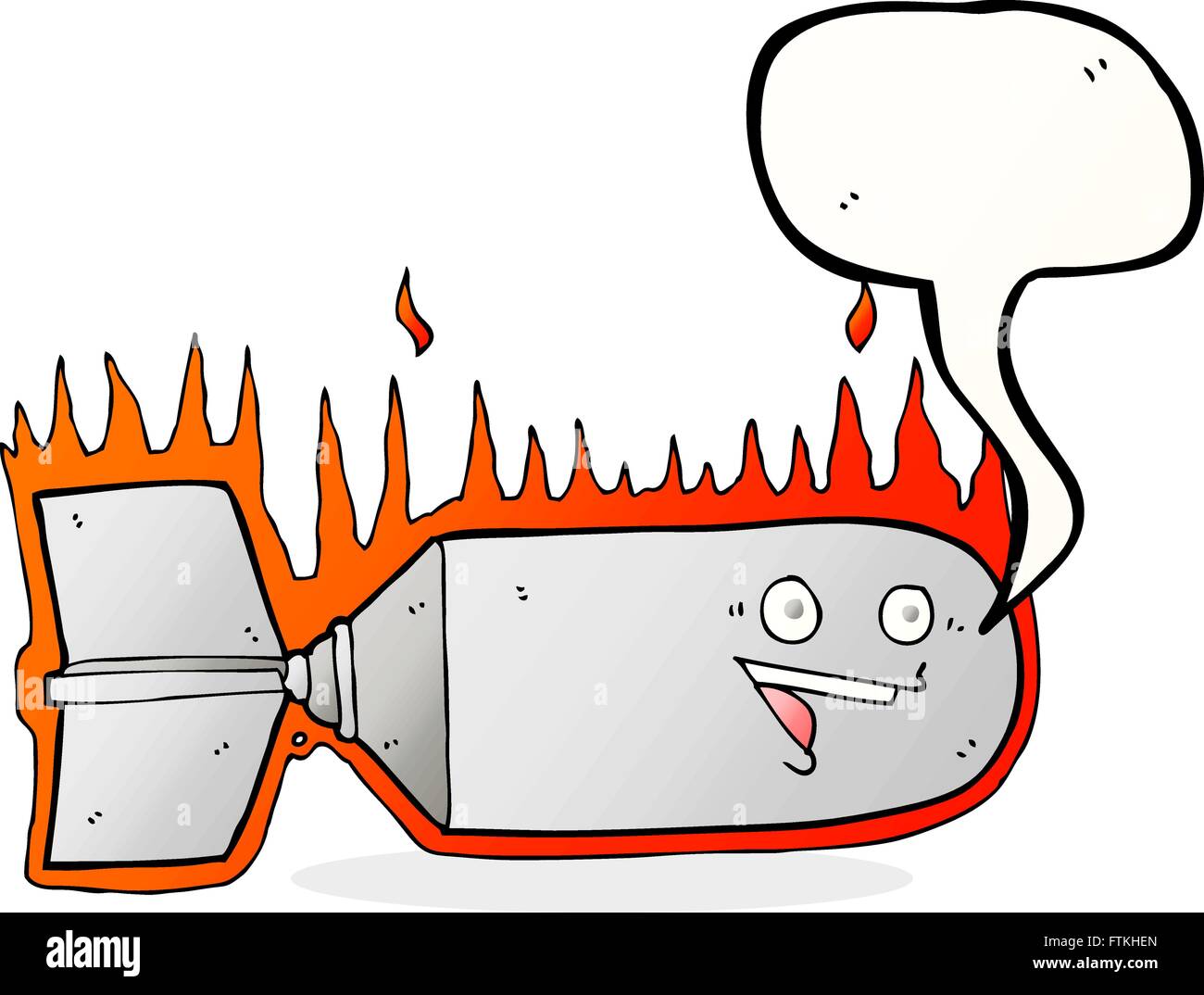 cartoon falling bomb with speech bubble Stock Vector Image & Art - Alamy