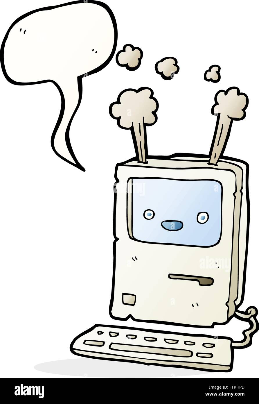 Freehand drawn cartoon old computer hi-res stock photography and images ...