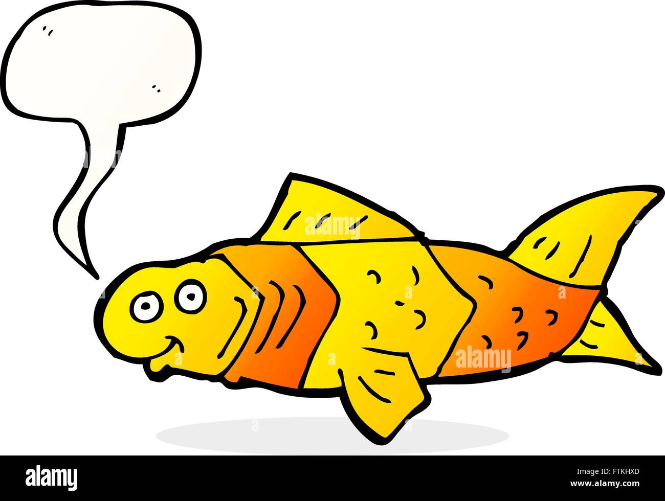 cartoon funny fish with speech bubble Stock Vector Image & Art - Alamy
