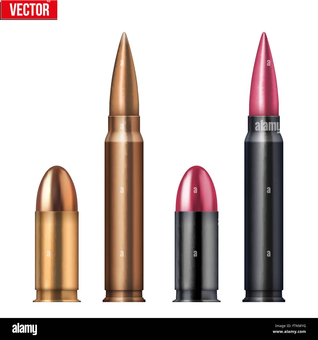 Rifle and revolver Bullets Stock Vector Image & Art - Alamy