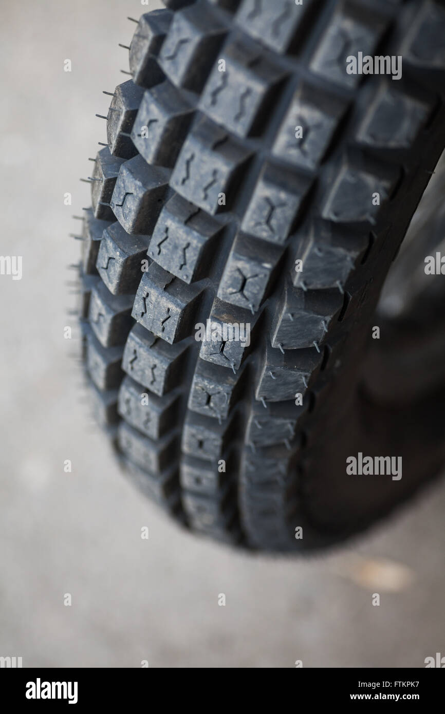 Color image of an off-road trial motorcycle tire Stock Photo - Alamy