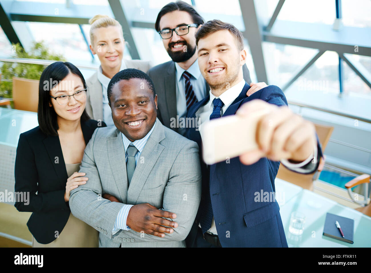Selfie of managers Stock Photo - Alamy