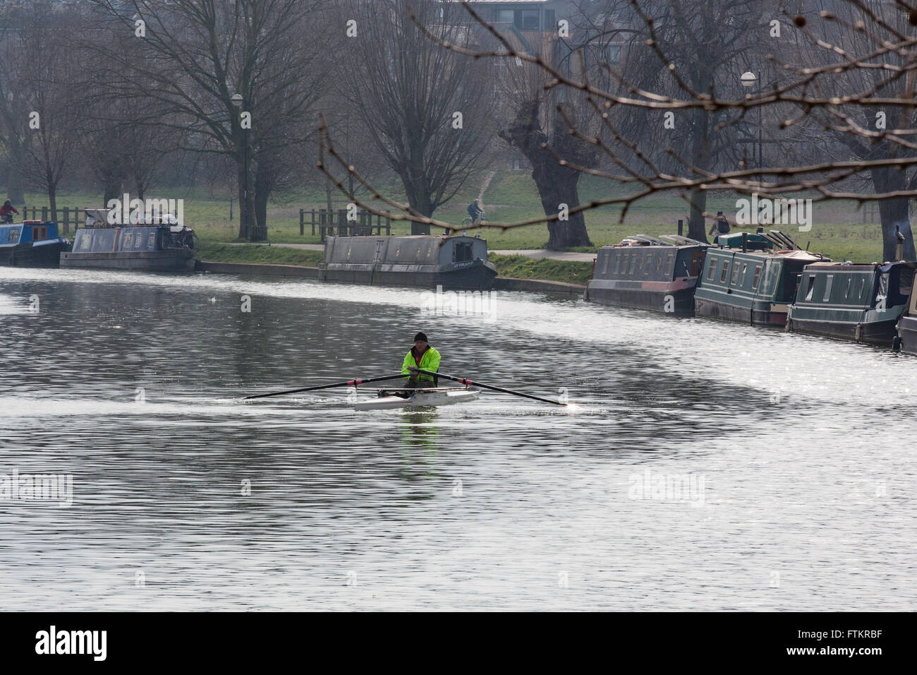 Rowing on the River Cam Stock Photo - Alamy