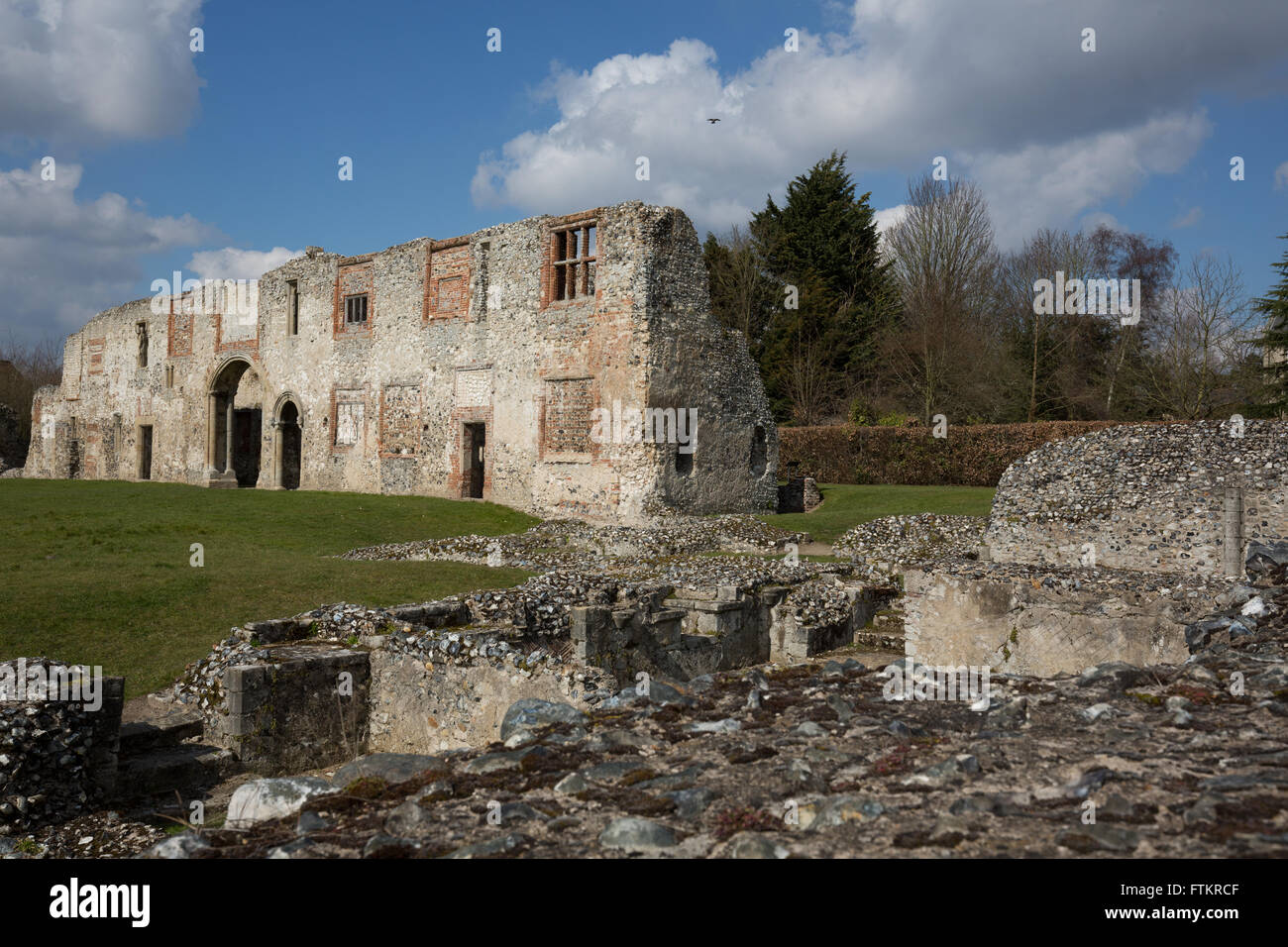 The Cluniac Priory ruins at Thetford Norfolk England Stock Photo - Alamy