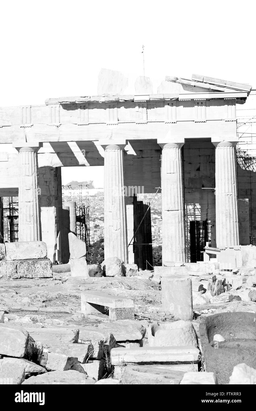 in greece the old architecture and historical place parthenon athens ...