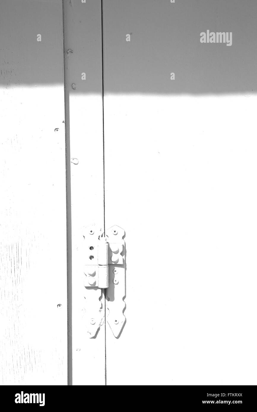 Old blue metal shutter Black and White Stock Photos & Images - Alamy