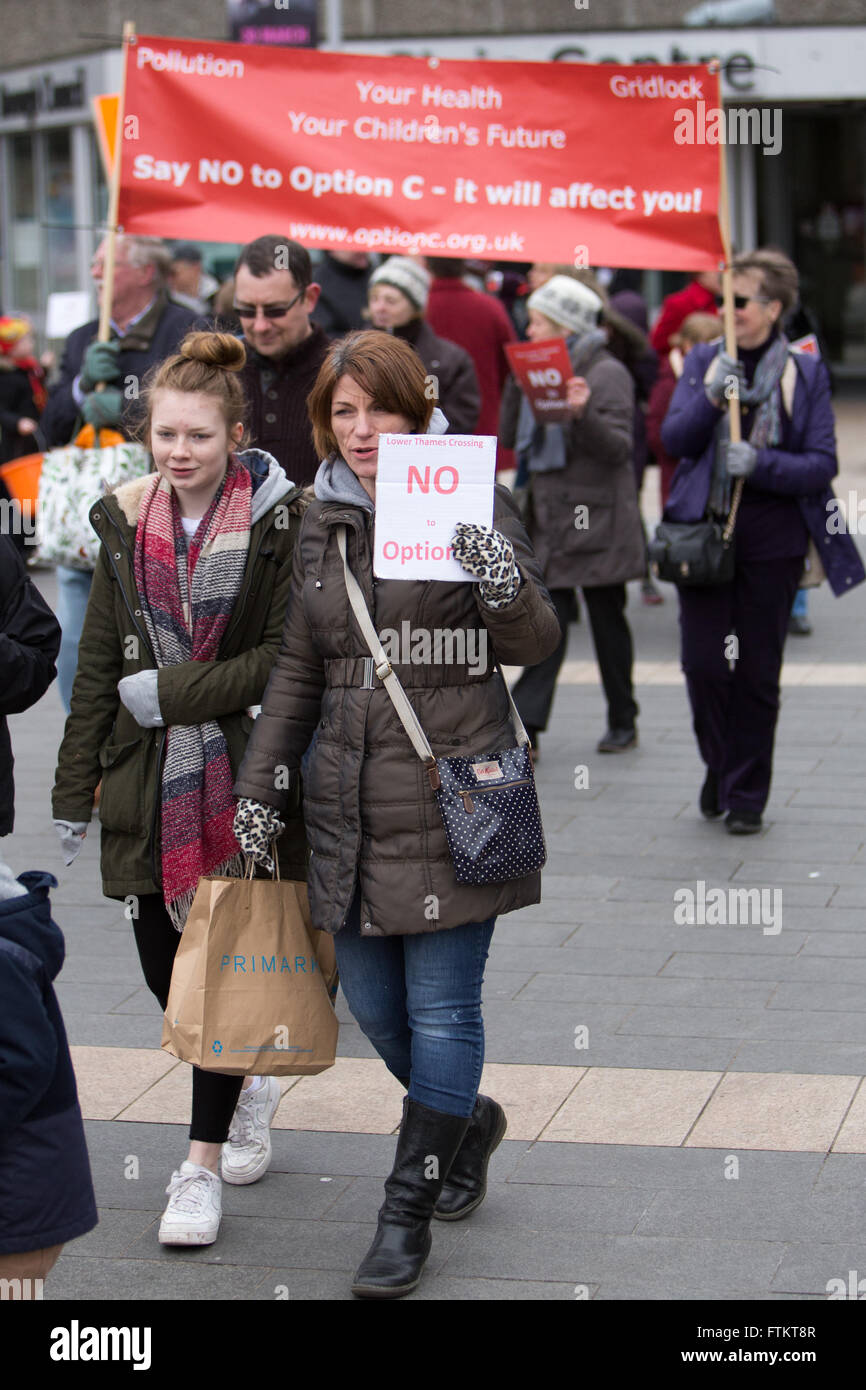 MP Adam Holloway speaks at an anti Thames crossing, Option C, protest ...