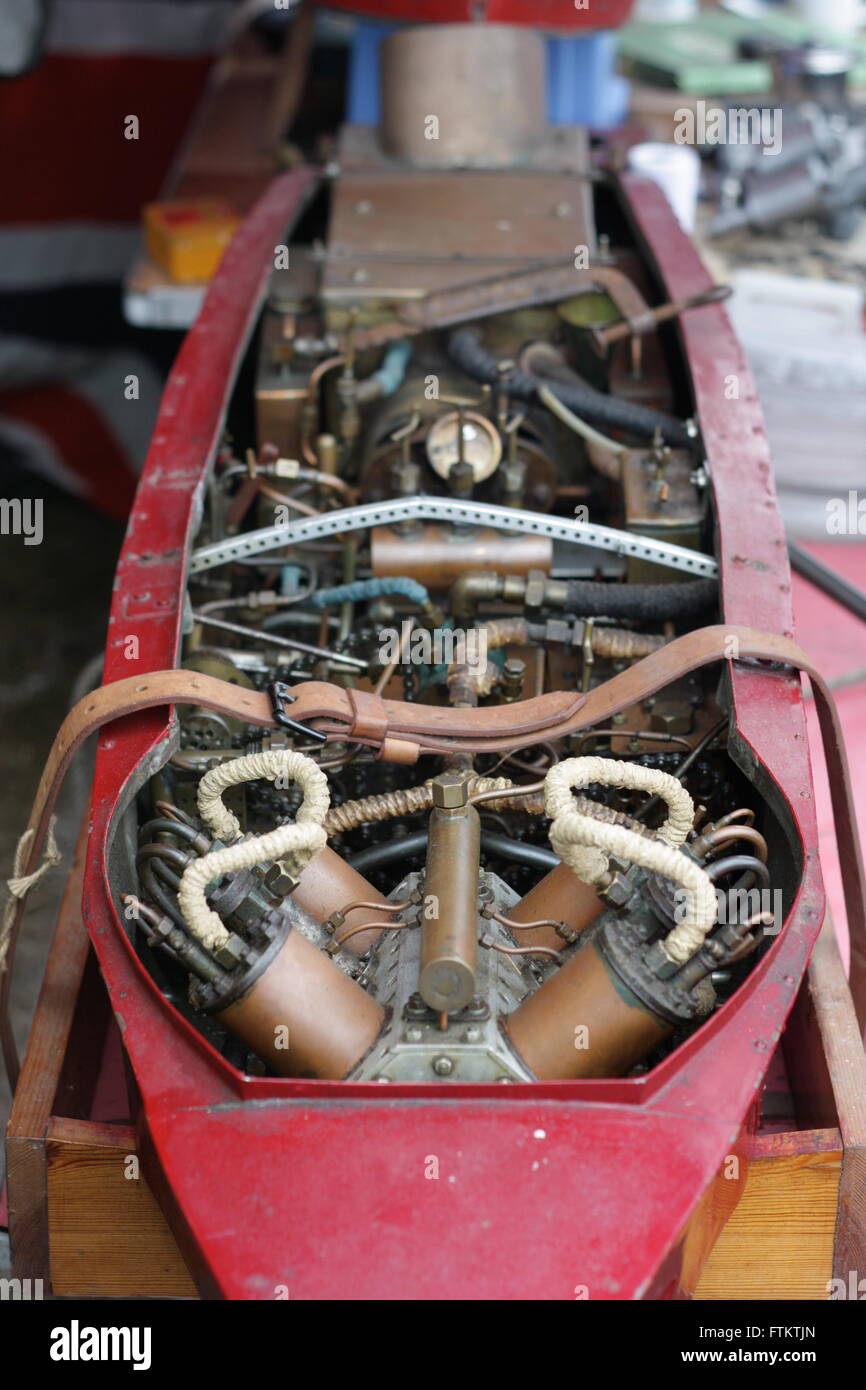 Fantastically detailed model speed boat Stock Photo - Alamy
