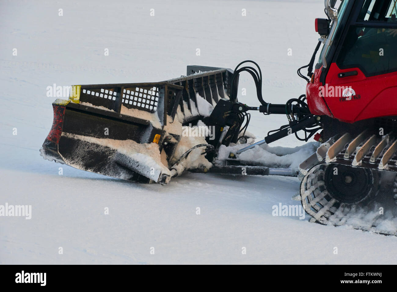 Snowcat on a snowy mountain Stock Photo - Alamy