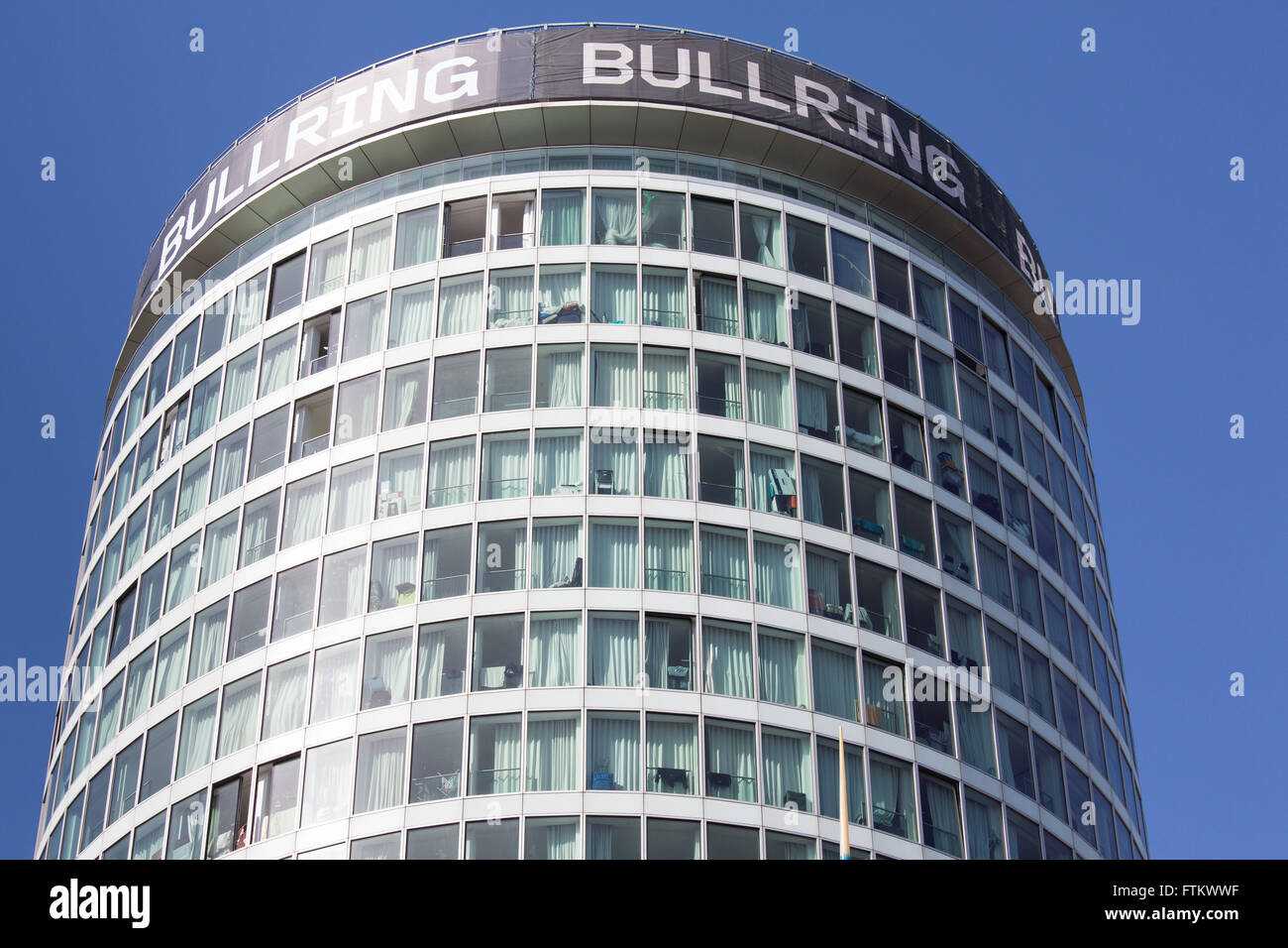 Flats apartments bullring tower cylindrical eye catching hi-res stock ...