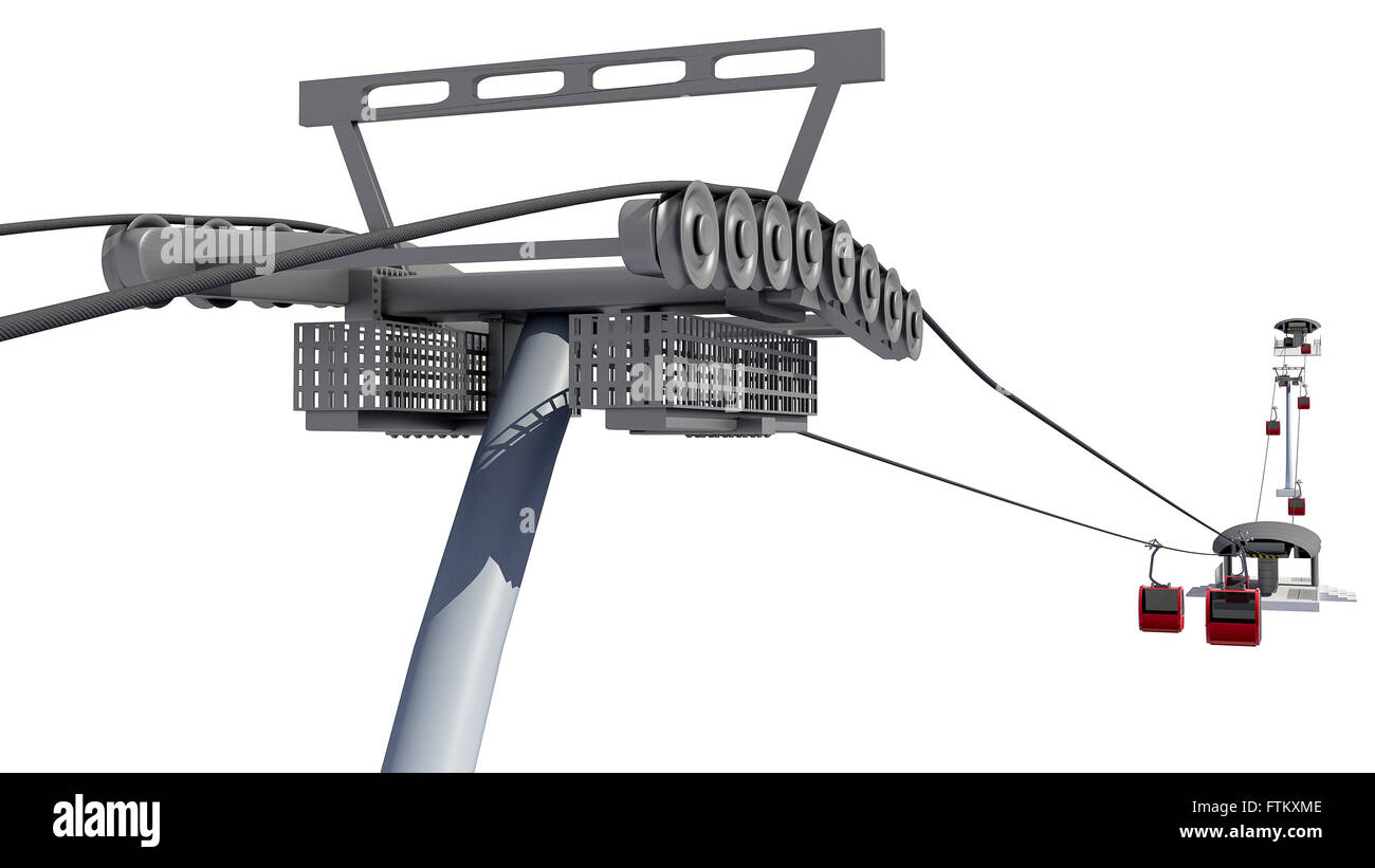 Cableway and cable car Cut Out Stock Images & Pictures - Alamy