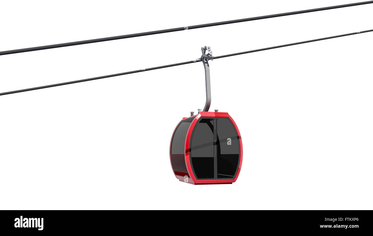 Illustration of Cableway Stock Photo - Alamy