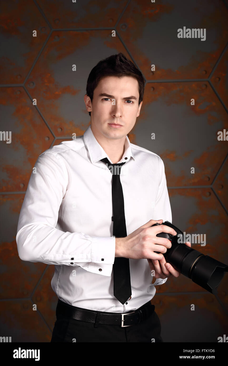 Professional photographer at work Stock Photo - Alamy