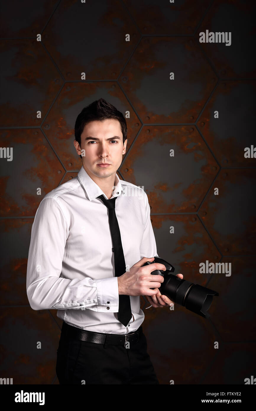 Professional photographer at work Stock Photo - Alamy