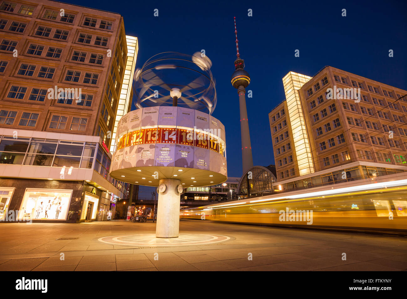 Alexanderplatz With World Time Clock High Resolution Stock Photography ...
