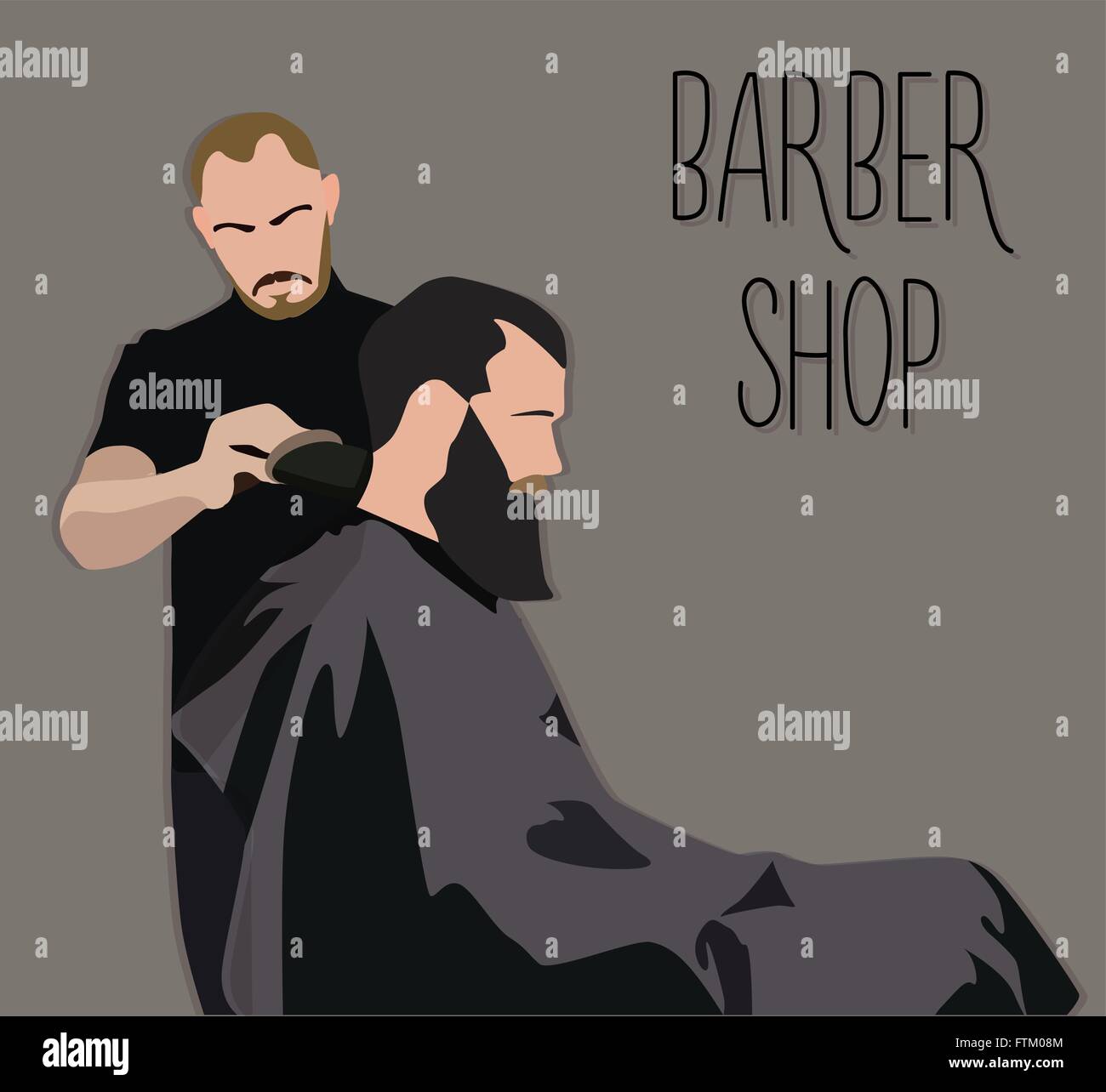 Hairdresser male client in Stock Vector Images - Alamy