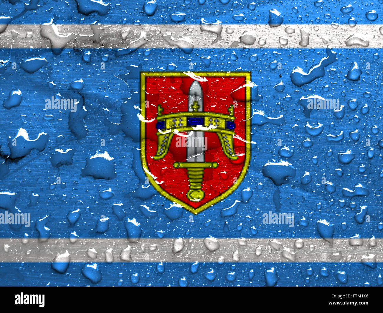 flag of Sibenik-Knin County with rain drops Stock Photo - Alamy