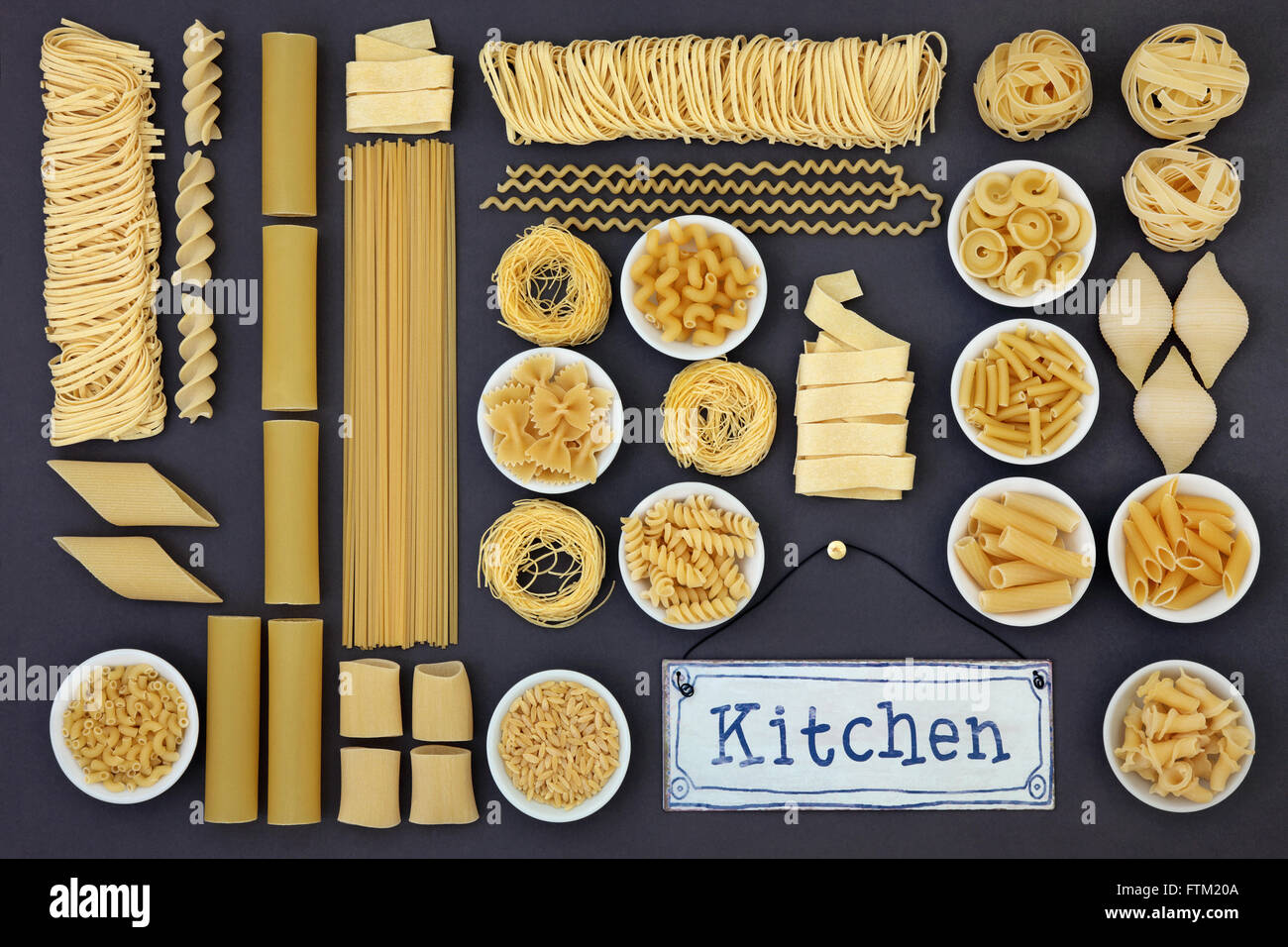 Background Dried Italian Pasta