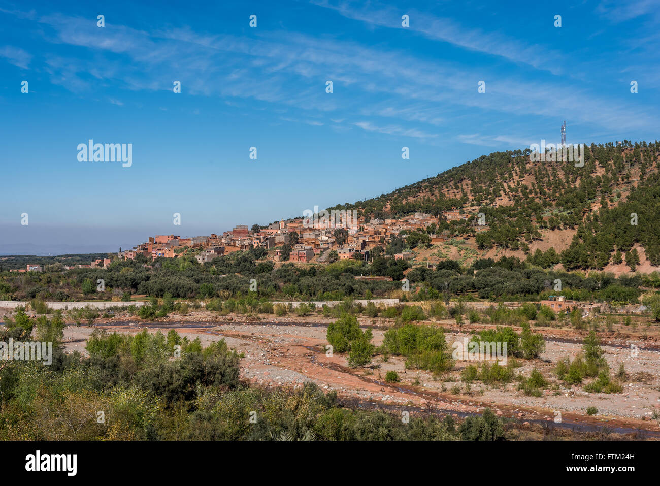 Village life in the foothills of the Atlas Mountains in Morocco Stock ...
