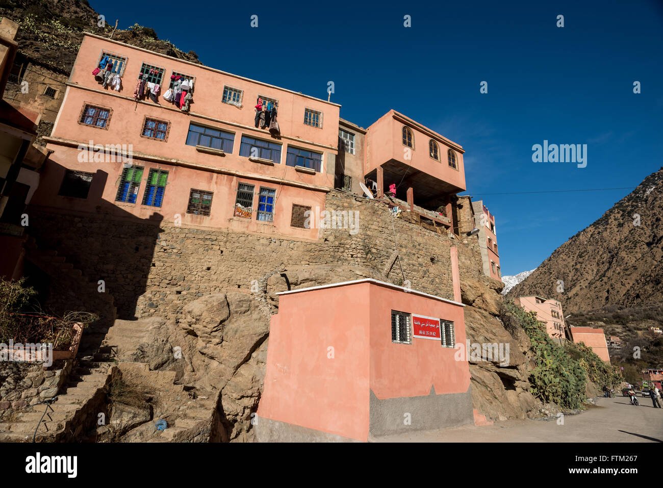 Village life in the foothills of the Atlas Mountains in Morocco Stock ...