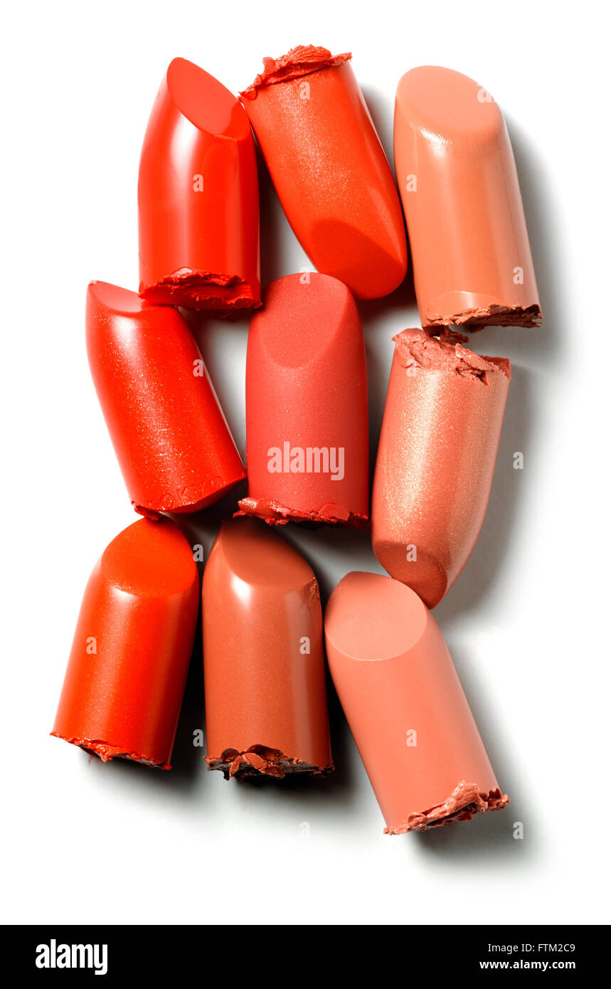 Group of nine lipstick bullets Stock Photo - Alamy