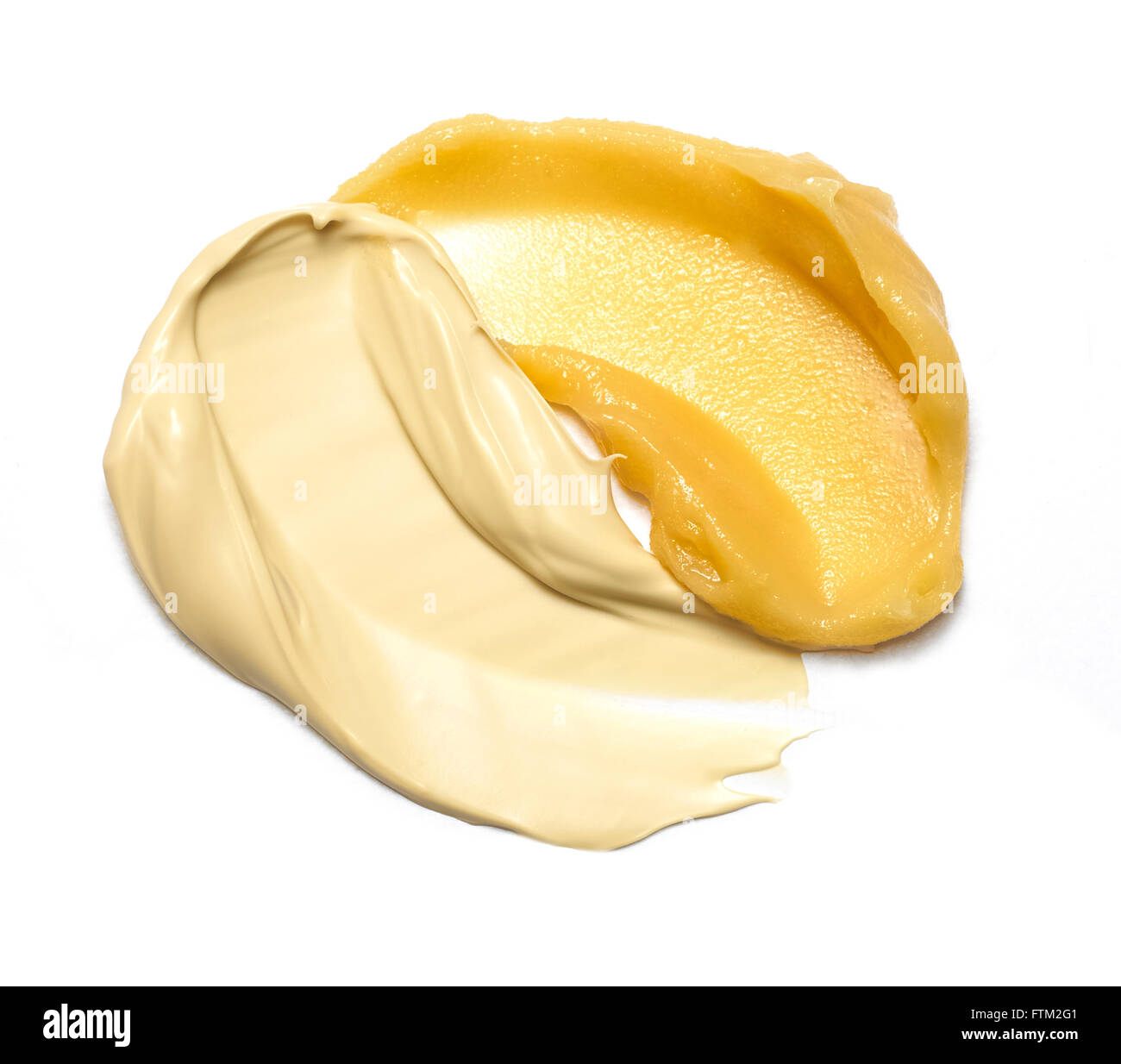 Yin Yang sweeps of cream Stock Photo - Alamy