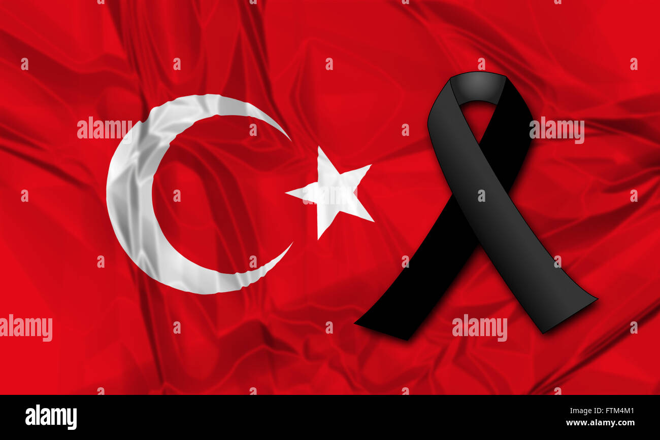 Black ribbon for Tuekey Stock Photo - Alamy